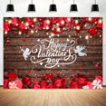 XIBUFE 2026 New 10X8 Ft Brown Wood Love Heart Rose Print Photography ...