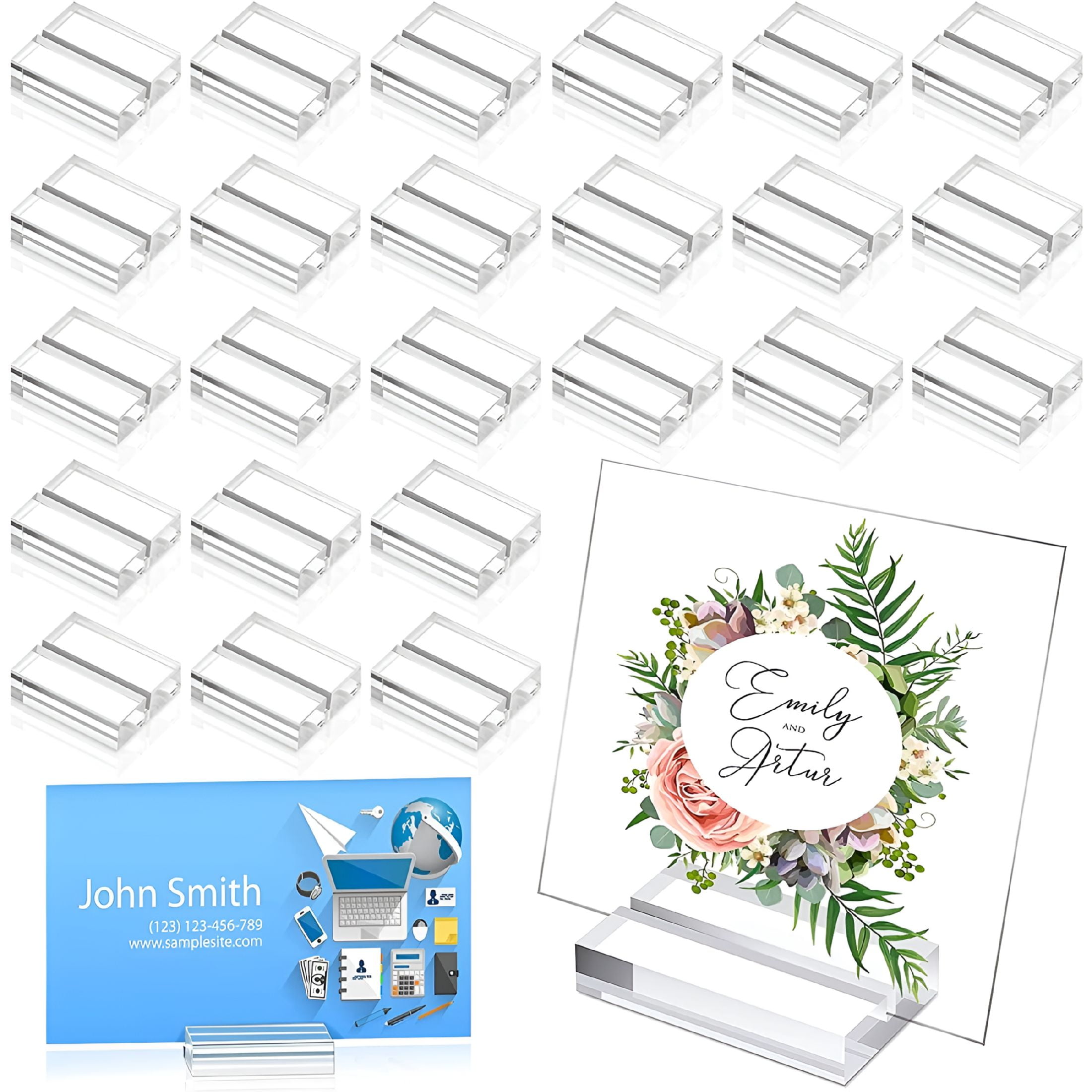 XIBUFE 2026 New 25Pcs Acrylic Stands Place Card Holders Table Number ...