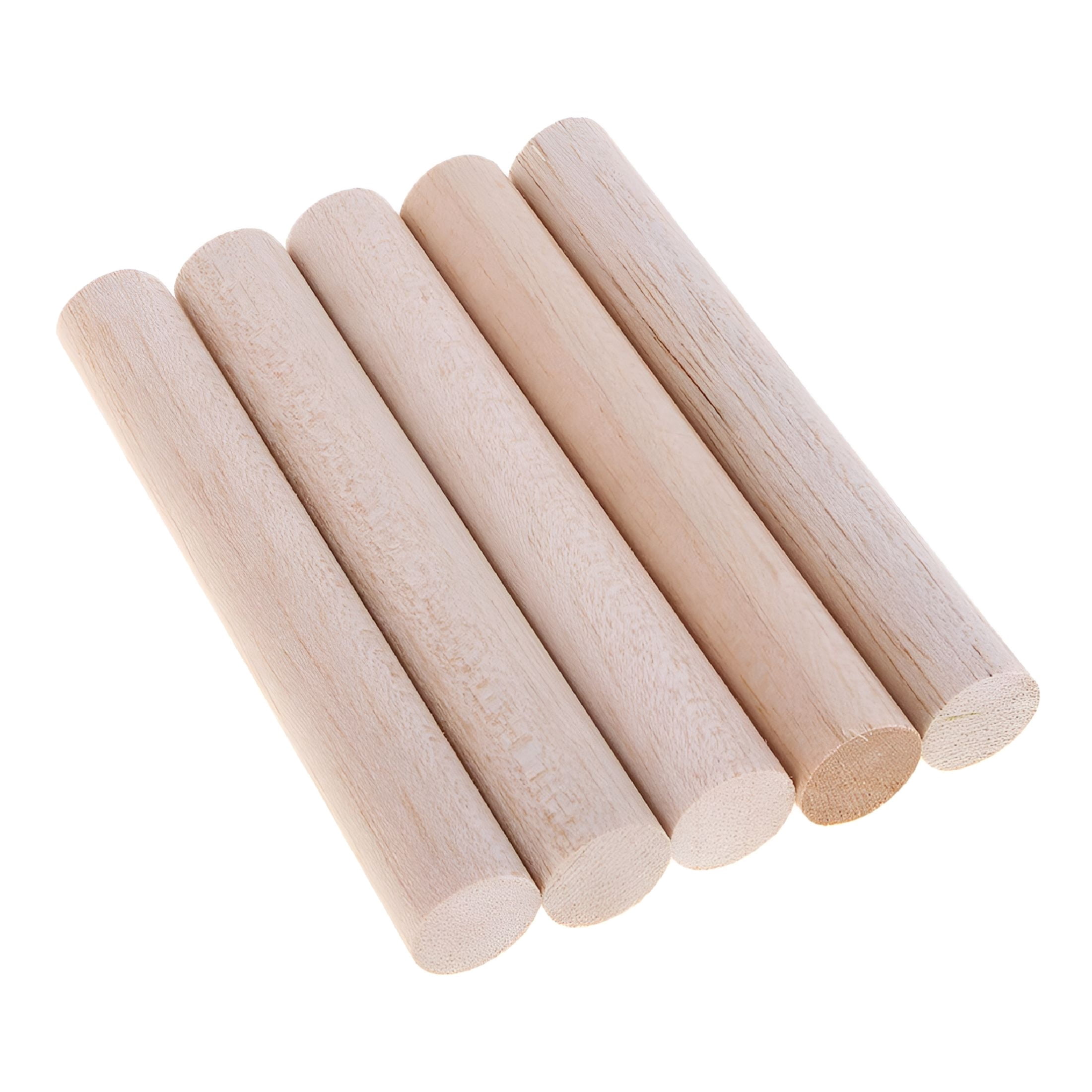 XIBUFE 2026 New 5 Pieces Dowel Rods Wood Sticks,Wooden Dowel Rods,Dia ...