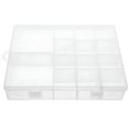 XIBUFE 2026 New Clear Plastic Organizer Box with Adjustable Dividers ...