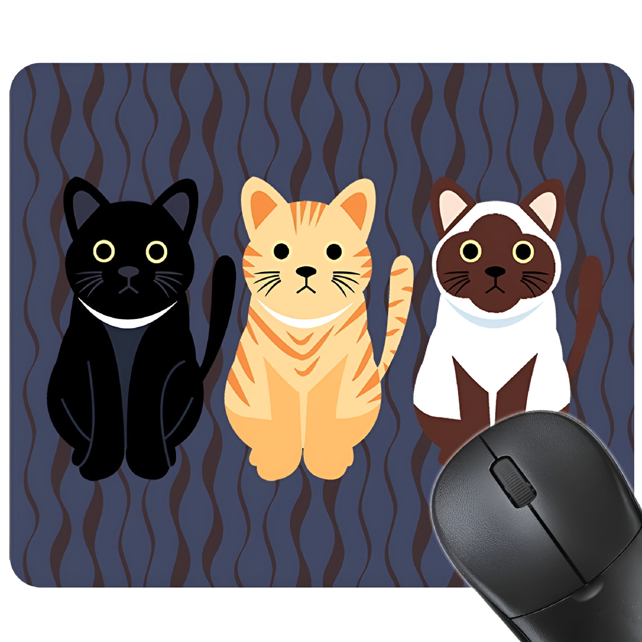 XIBUFE 2026 New Cute Mouse Pad,Colorful Cat Natural Rubber Non-Slip ...