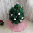 XIBUFE 2026 New Pink Sequin Christmas Tree Skirt Plush Soft Tree Mat 20 ...