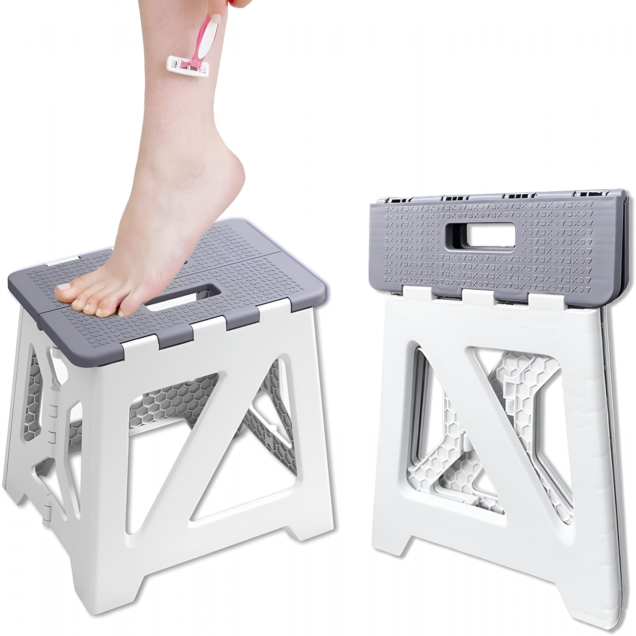 XIBUFE 2026 New Shower Stool for Shaving Legs,1 Pack Foot Rest Folding ...