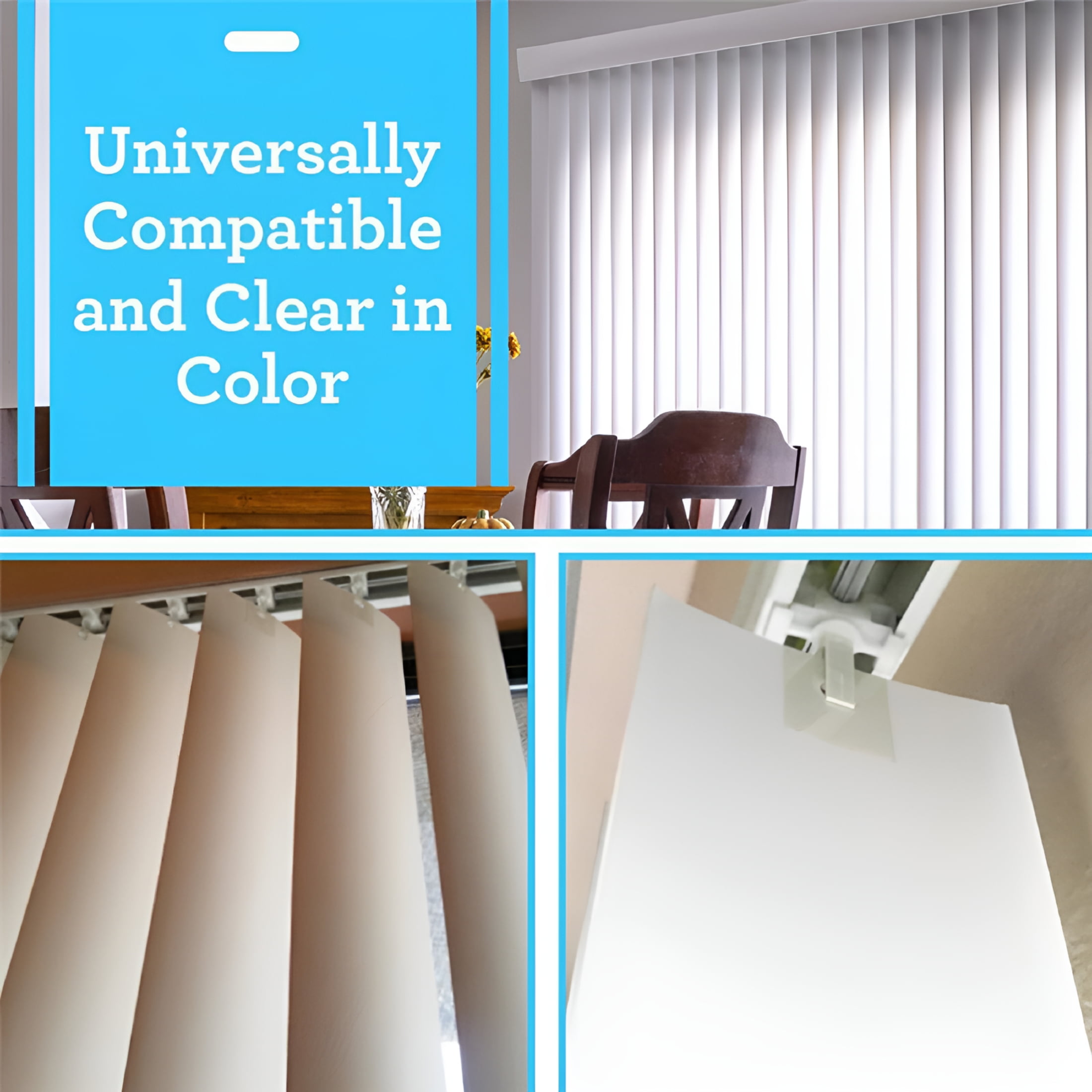 XIBUFE 2026 New Vertical Blind Repair Tabs,Clear Blind Fixers,Vertical ...
