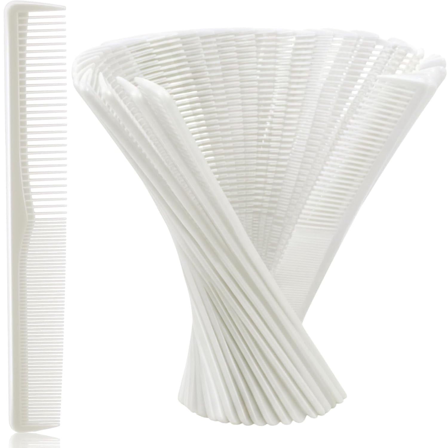 XIBUFE 36 Pack Hair Combs Bulk Plastic Pocket Combs 7 Inch Fine, Wide ...