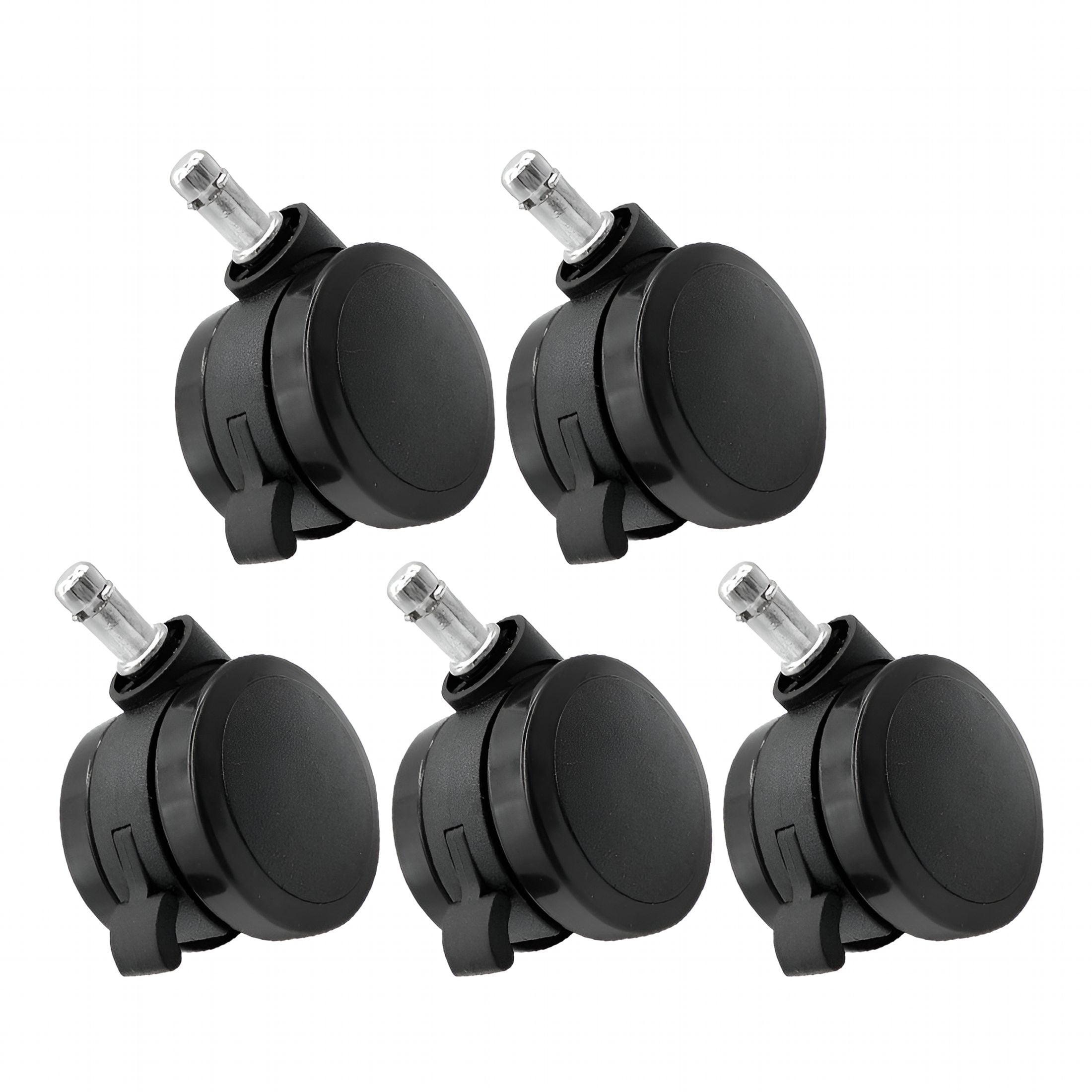 XIBUFE 5pcs Locking Wheels for Office Chair Black with Smooth Rolling ...