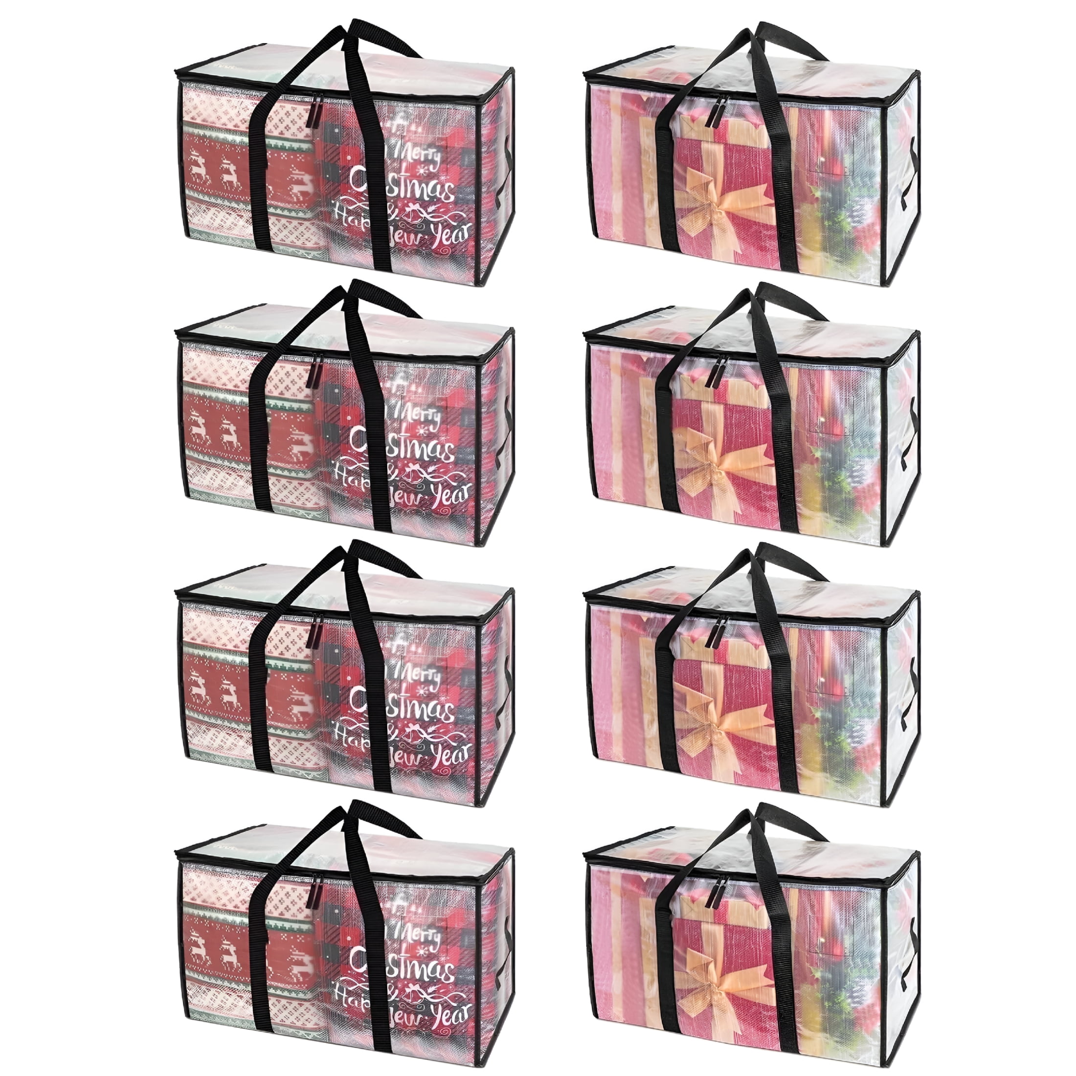 XIBUFE 8 Pack Totes for Storage Large Moving Bags Heavy Duty,Moving ...