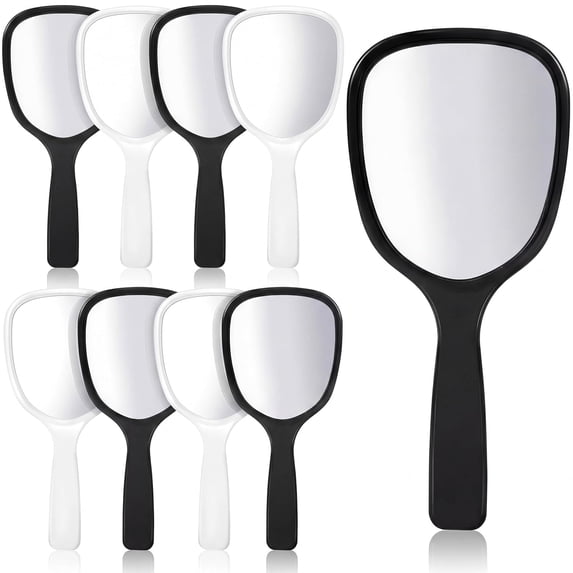 XIBUFE 8 Pcs Small Handheld Hand Mirrors 1X Compact Travel Makeup ...