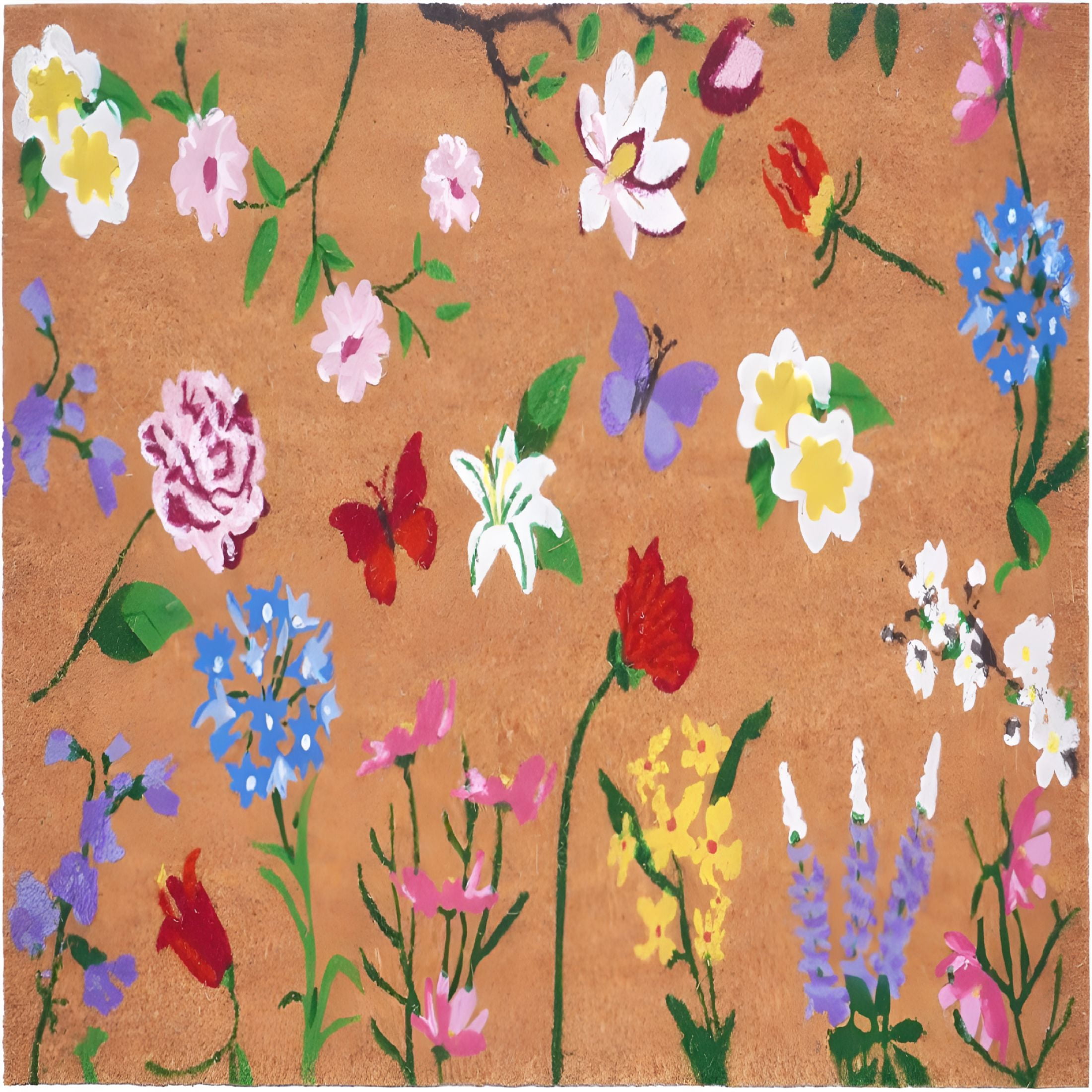 XIBUFE Butterfly Garden Doormat(24"X 36") - Walmart.com