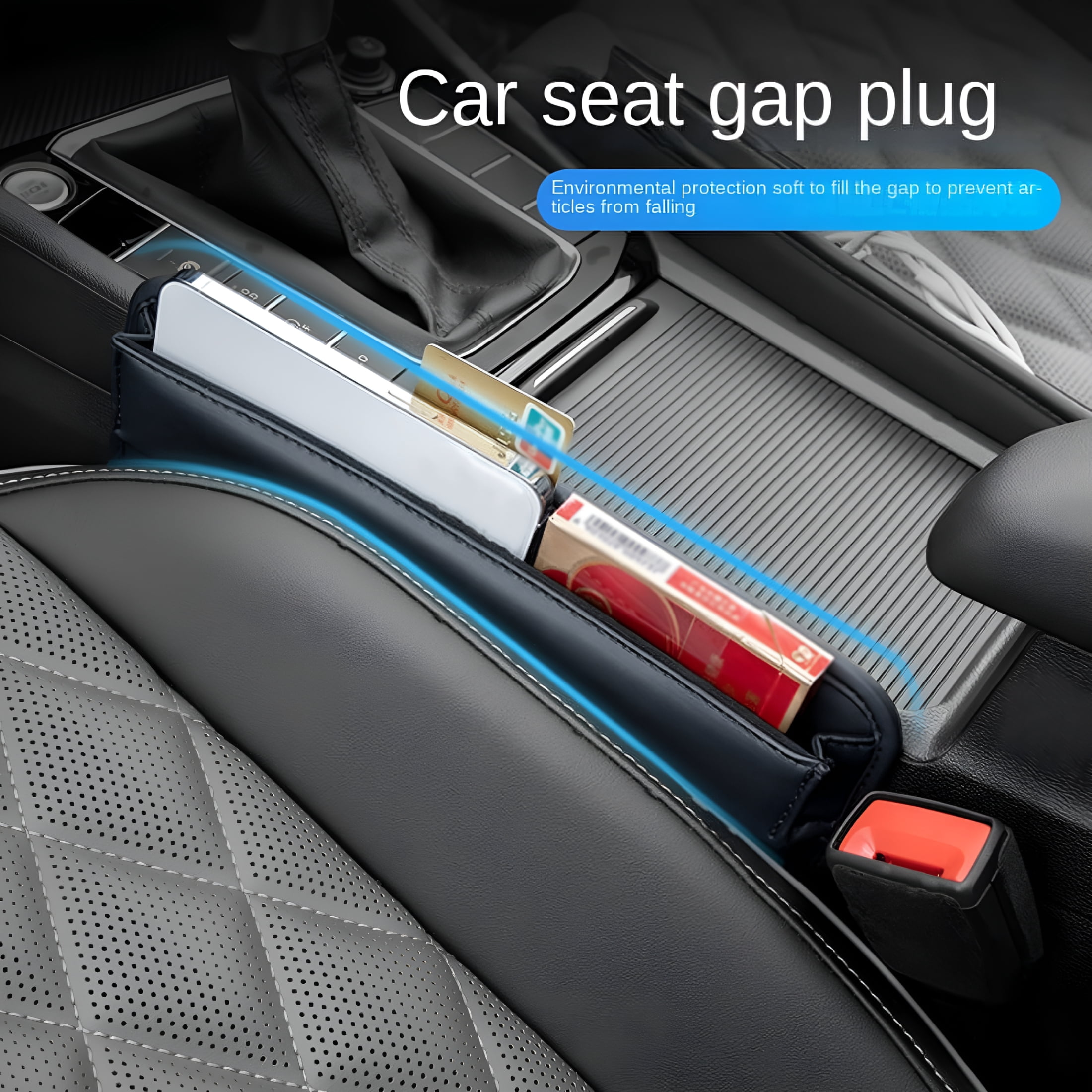XIBUFE Car Storage Package Car Seat Gap Storage Box Gap Plug Anti ...
