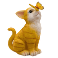 XIBUFE Cat Garden Statues Solar Garden Decor LED Light, Cute Cat ...