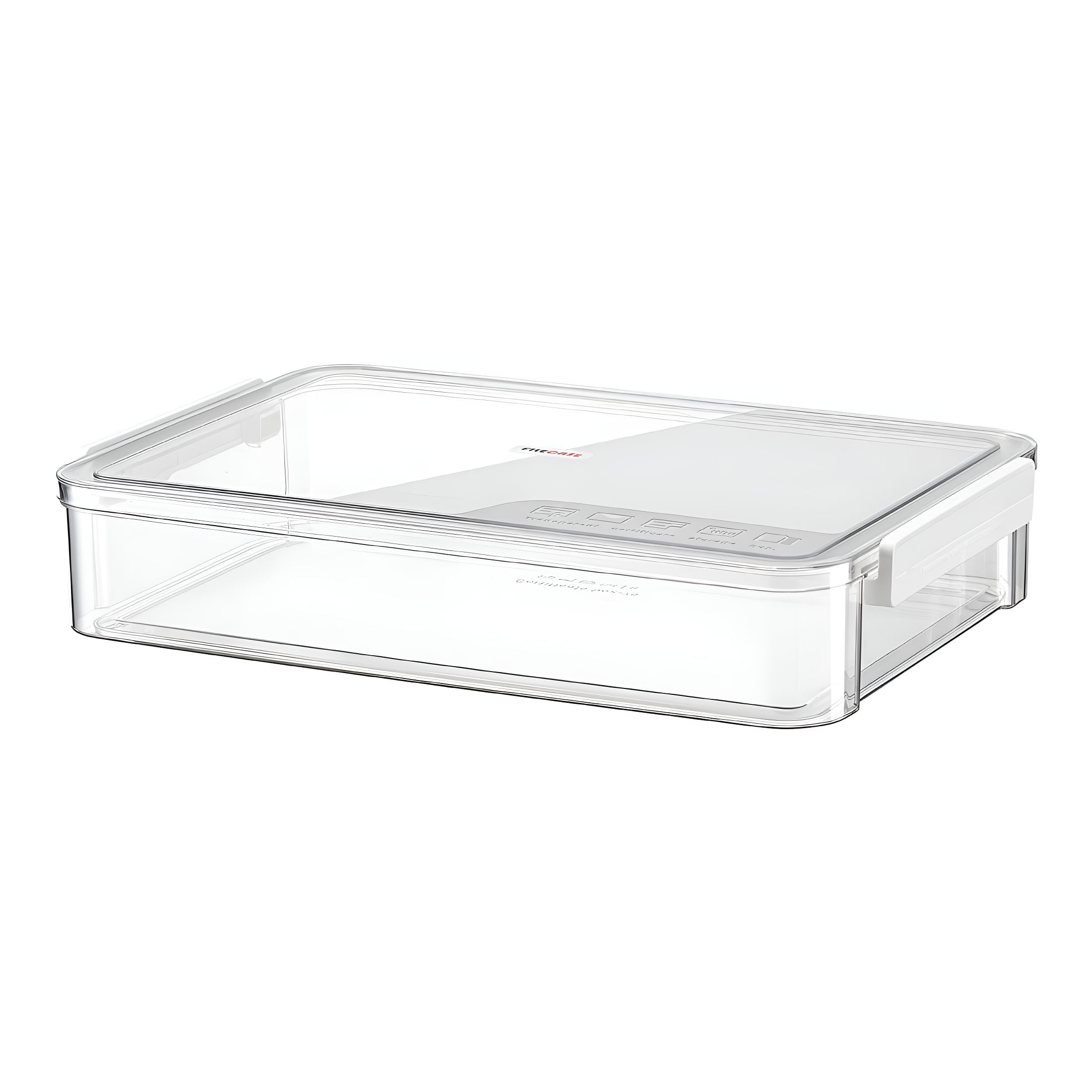 XIBUFE Clear File Storage Box With Lids,A4 Storage Box For 8"X11" Paper ...