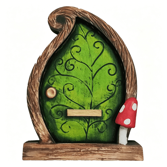 XIBUFE Fairy Door for Tree,Wooden Fairy Doors Elf Door Miniature Wood ...