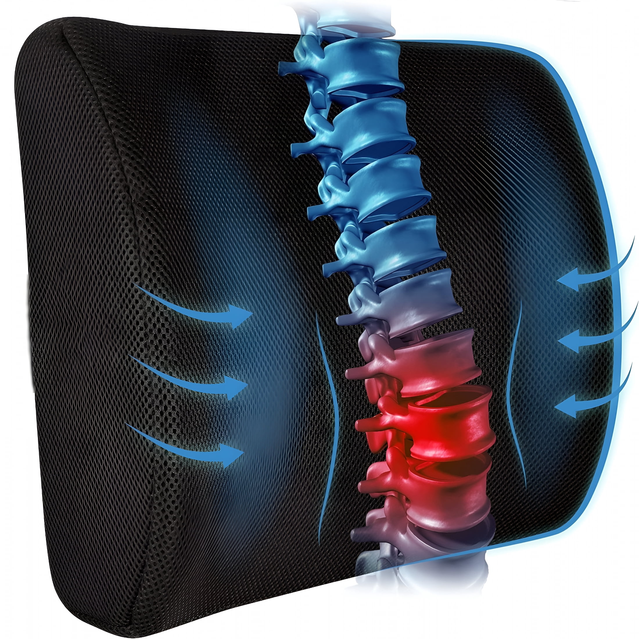 XIBUFE Lumbar Support Pillow for Office Chair and Car Seat, Perfectly ...
