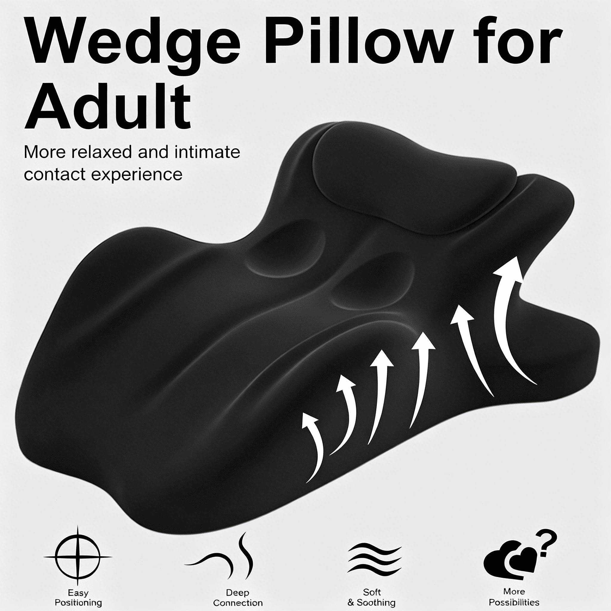 XIBUFE Memory Foam Ergonomic Wedge Intimacy Pillow - 27° Lift Support ...