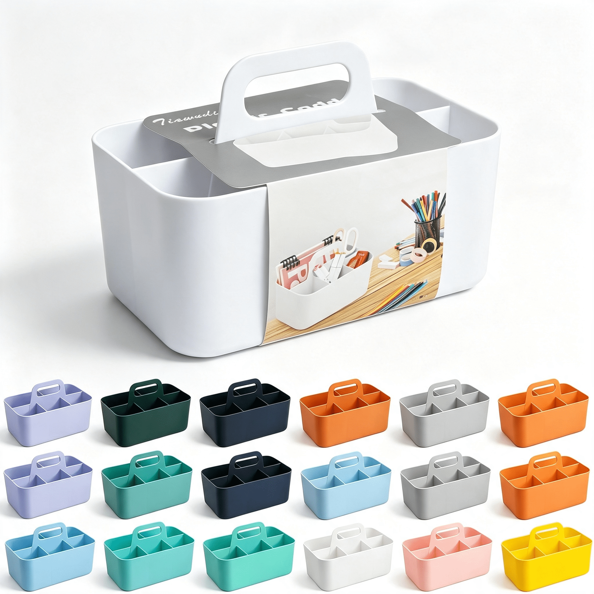 XIBUFE Multipurpose Caddy Organizer, Plastic Caddy with Handle ...