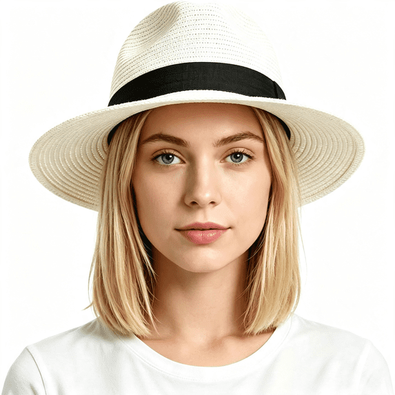 XIBUFE Panama Hat, Straw Hats for Summer | Panama Straw Hats for Men ...
