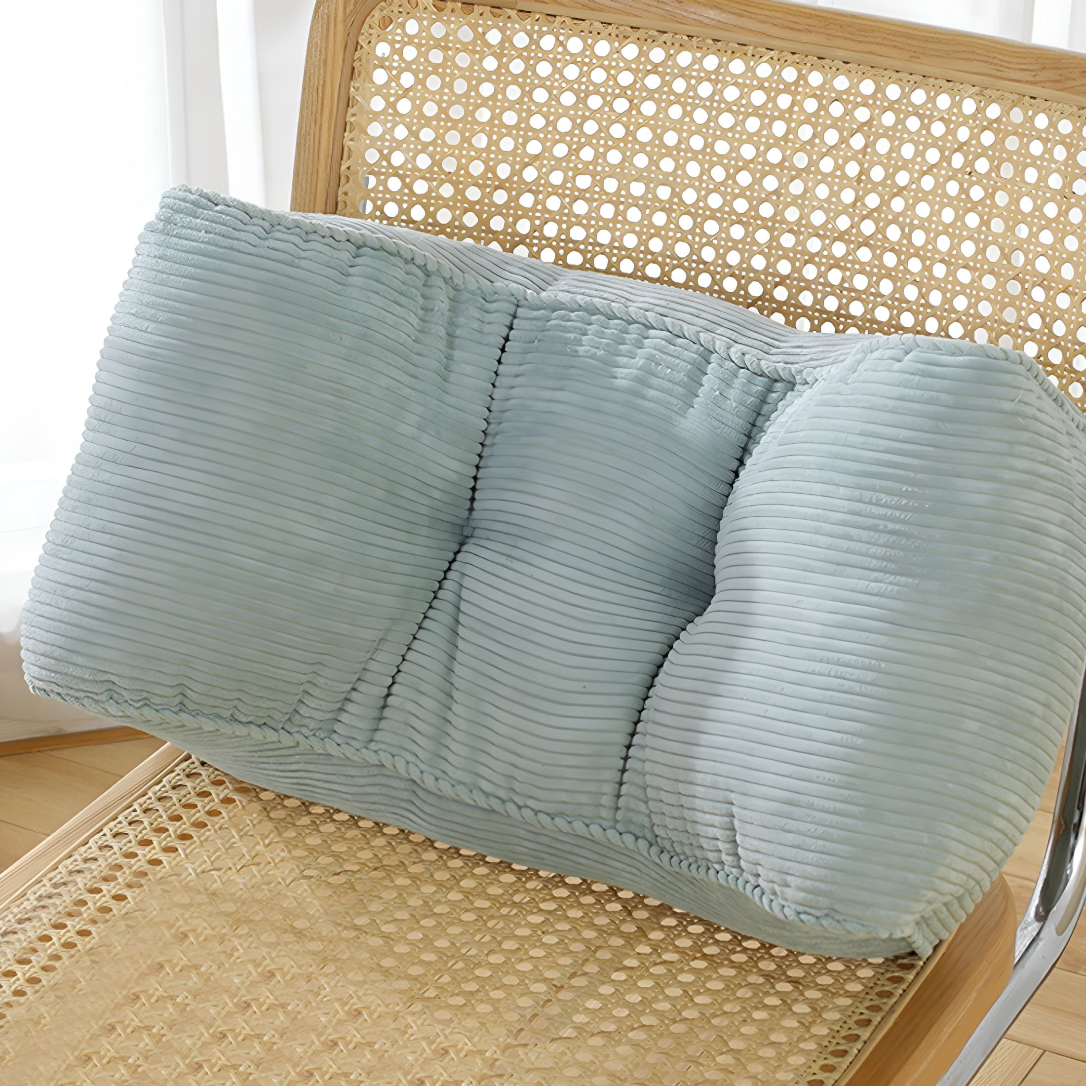 XIBUFE Soft Corduroy Lumbar Support Pillow Multi-Use Ergonomic Memory ...