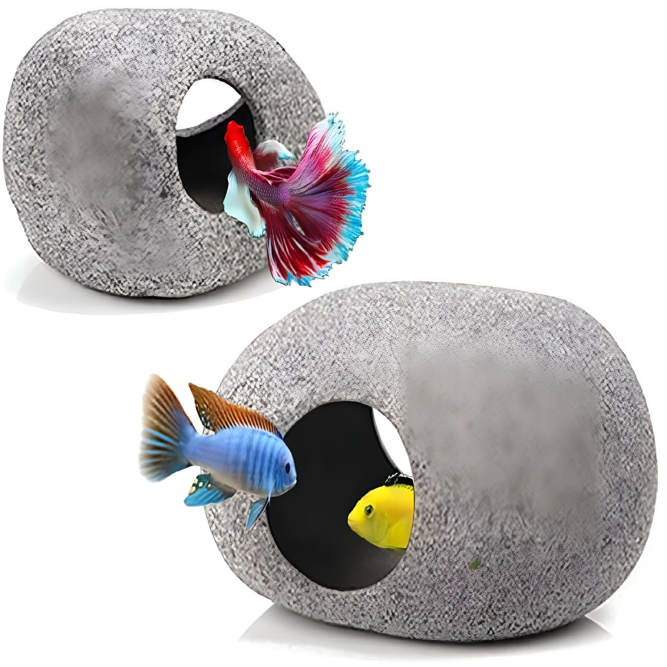 XIBUFE Stackable Aquarium Decoration Rock Caves, Fish Tank Accessories ...