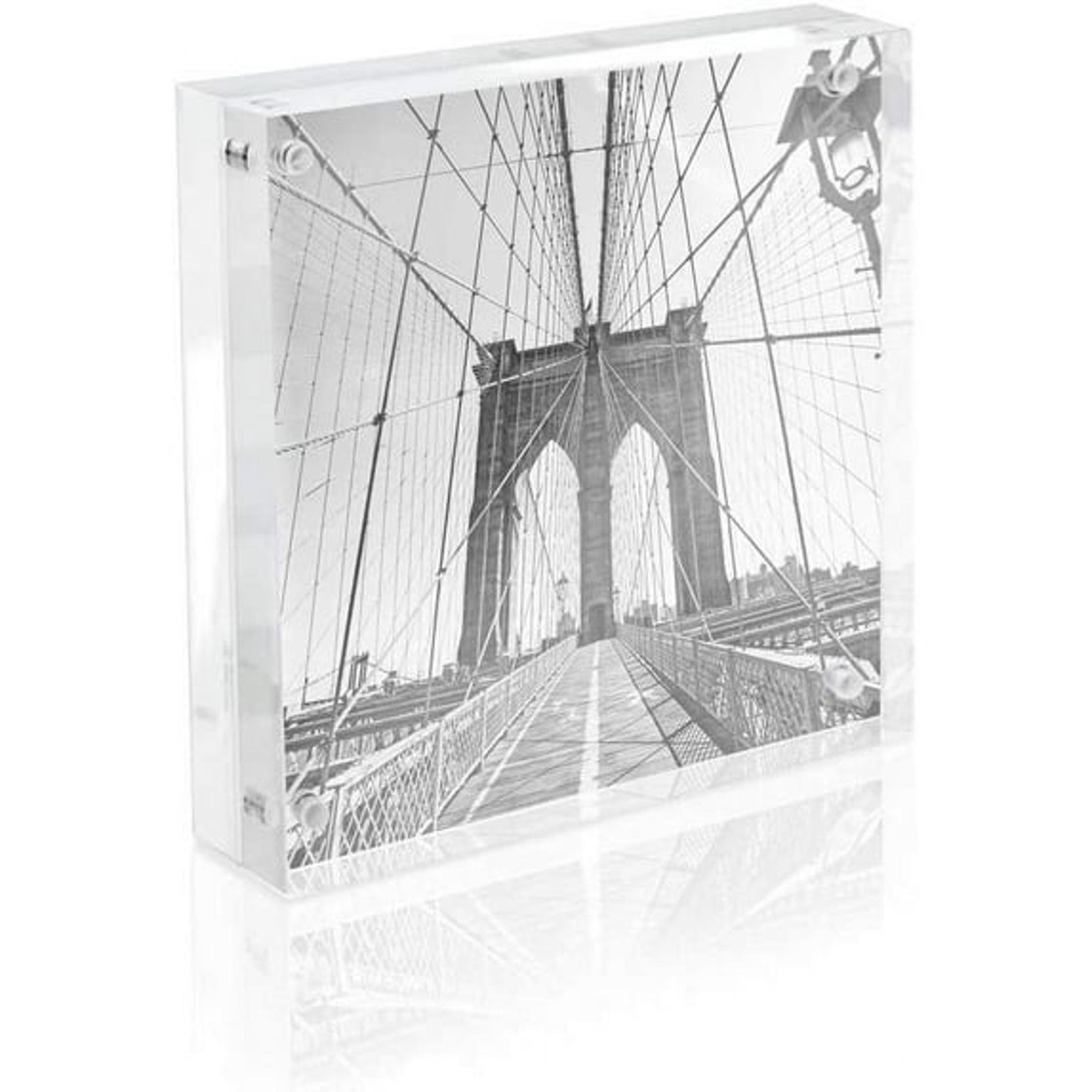 XIBUFE Super Thick Acrylic Magnetic Block Frame,4X4 Inches Acrylic ...