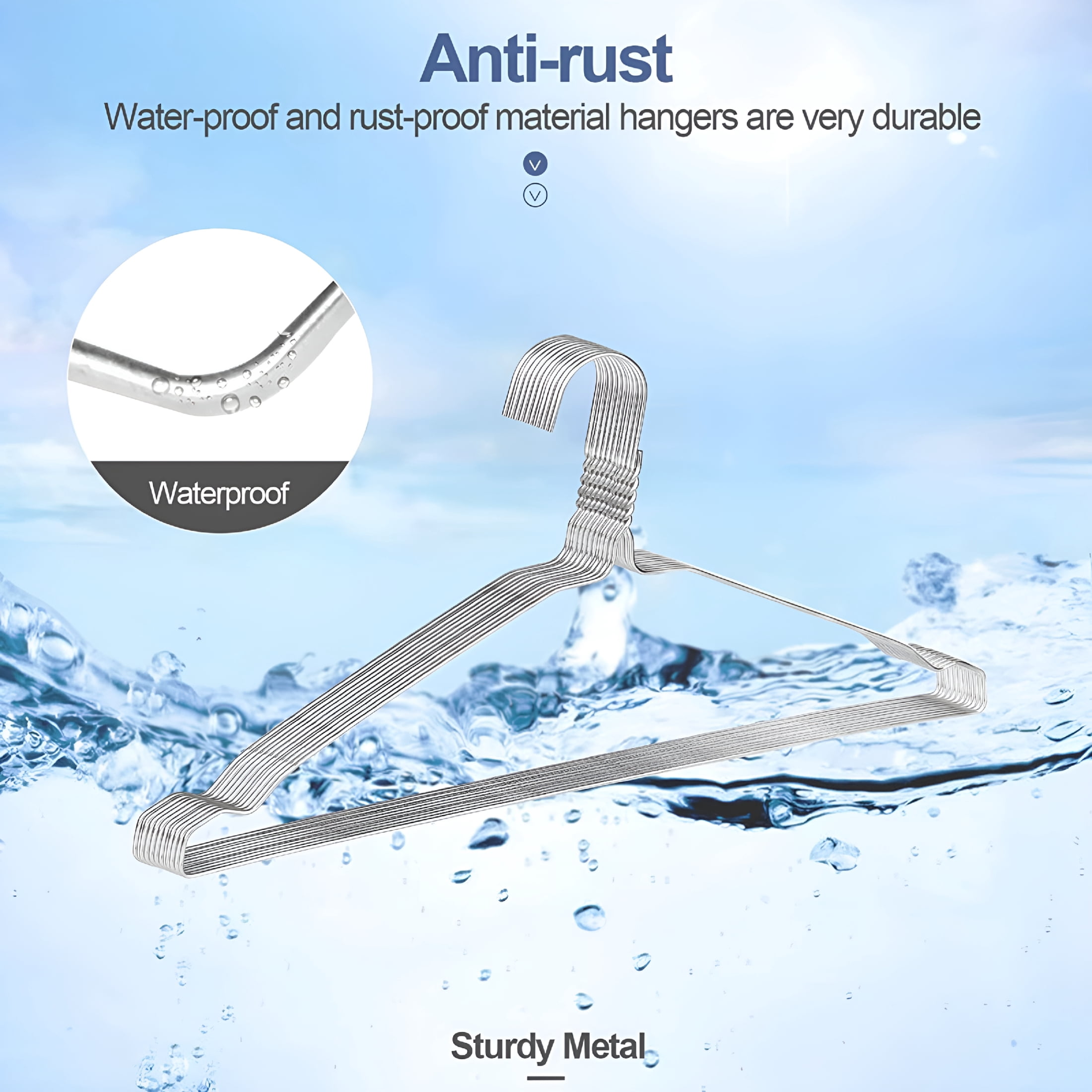 XIBUFE Wire Hangers 50 Pack,Metal Wire Clothes Hanger Bulk for Coats ...