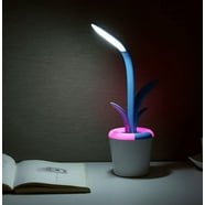 Mainstays LED Desk Organizer Lamp with AC Outlet, Gray, Plastic Finish ...