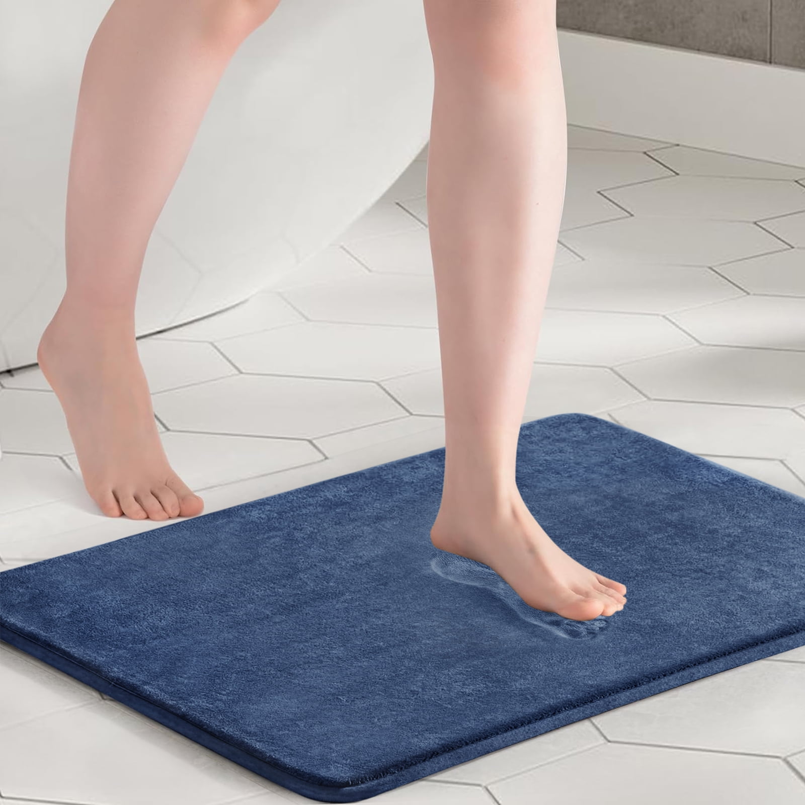 XIECUVA Memory Foam Bathroom Rugs, Non-Slip Bath Rugs, Machine Washable ...
