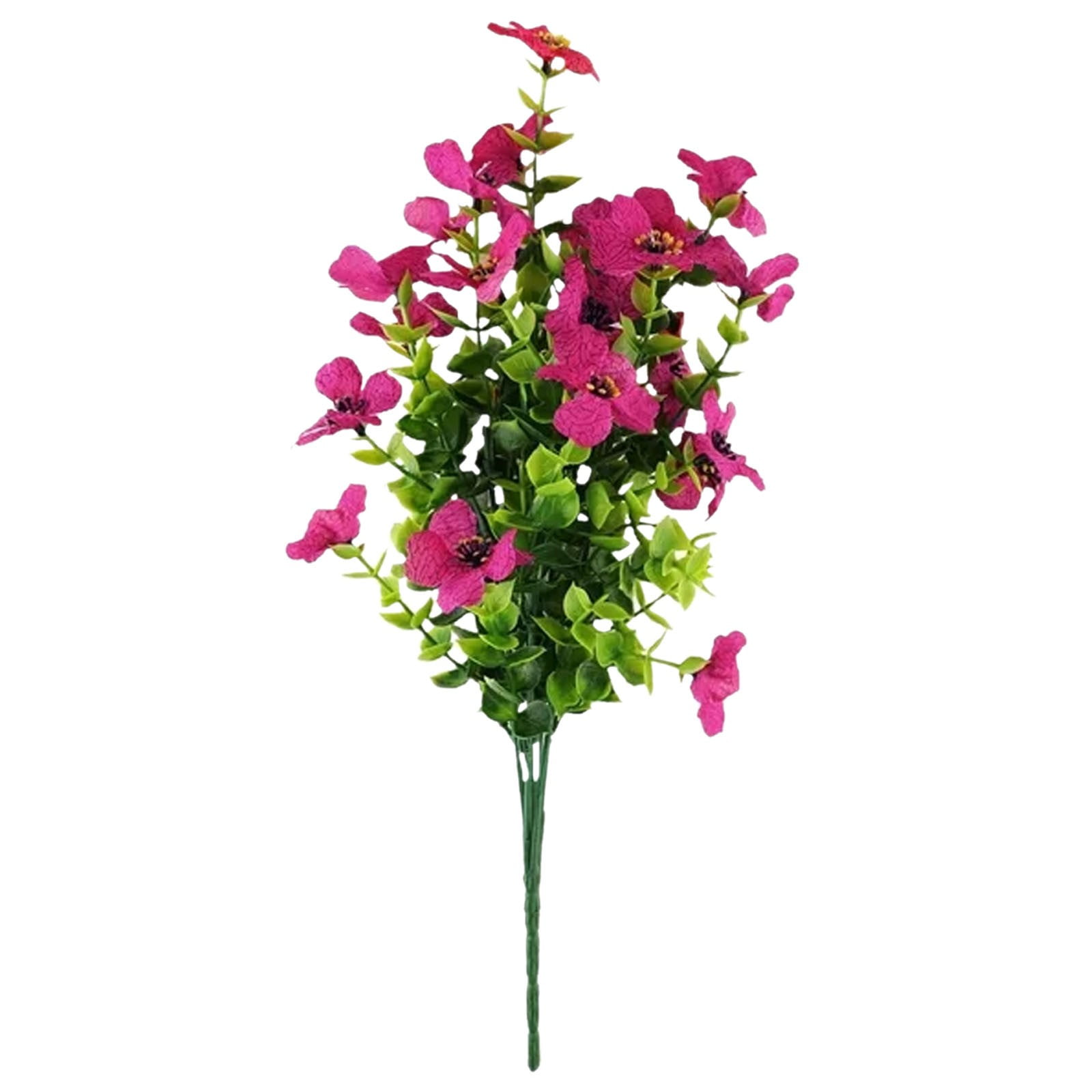 XIEULQP 18-Bundle Rosy Red Artificial Flower Set - UV-Resistant Garden ...