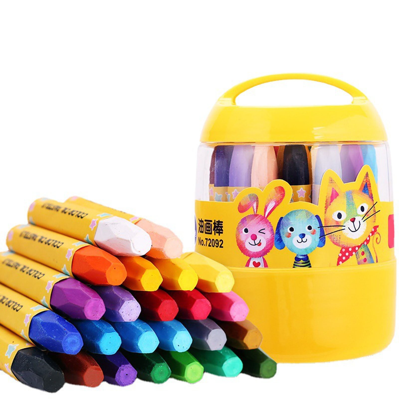 XIEULQP 24 Color Washable Crayon Set - Non-Toxic Coloring Art Tools for ...