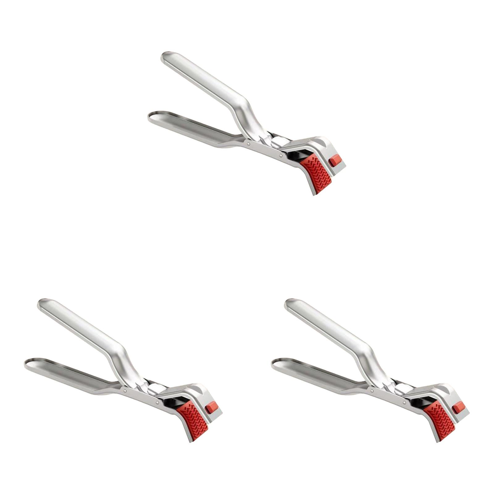 XIEULQP 3 Pcs Stainless Steel Hot Plate Gripper Clips - Multi-Purpose ...