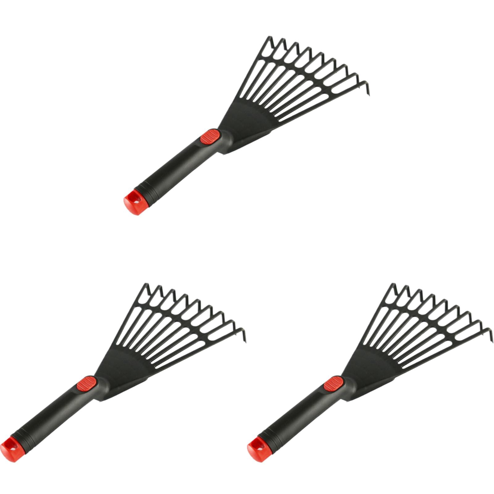 XIEULQP 3PCS Garden Hand Rake,13.7" Stainless Steel Shrub Rake,Short ...