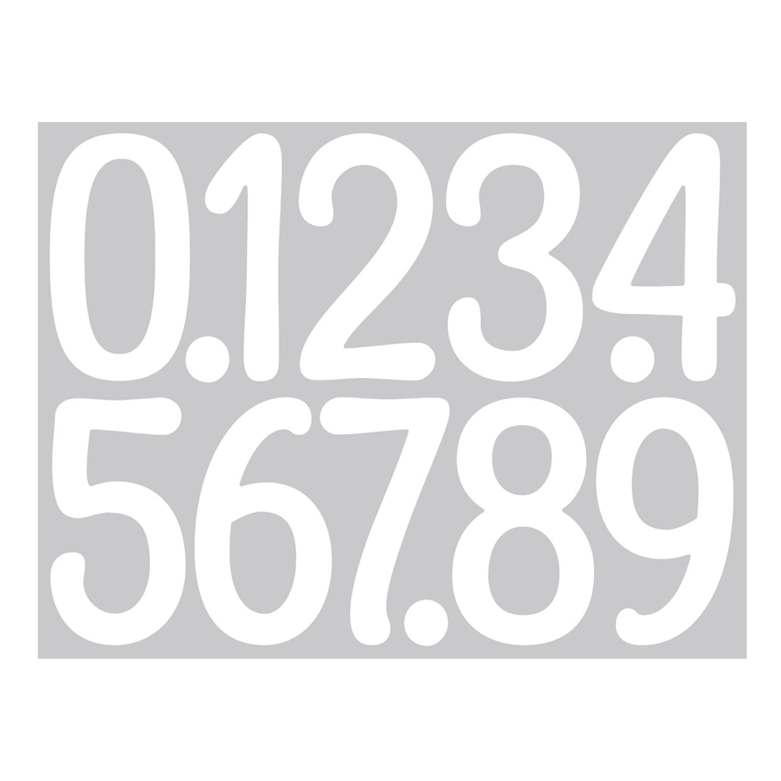 XIEULQP 4-Inch Multi-Color Vinyl Number Decals - Self-Adhesive Mailbox ...