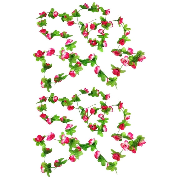 XIEULQP 7.2 FT Fake Rose Vine Garland Artificial Flowers Plants Hanging ...