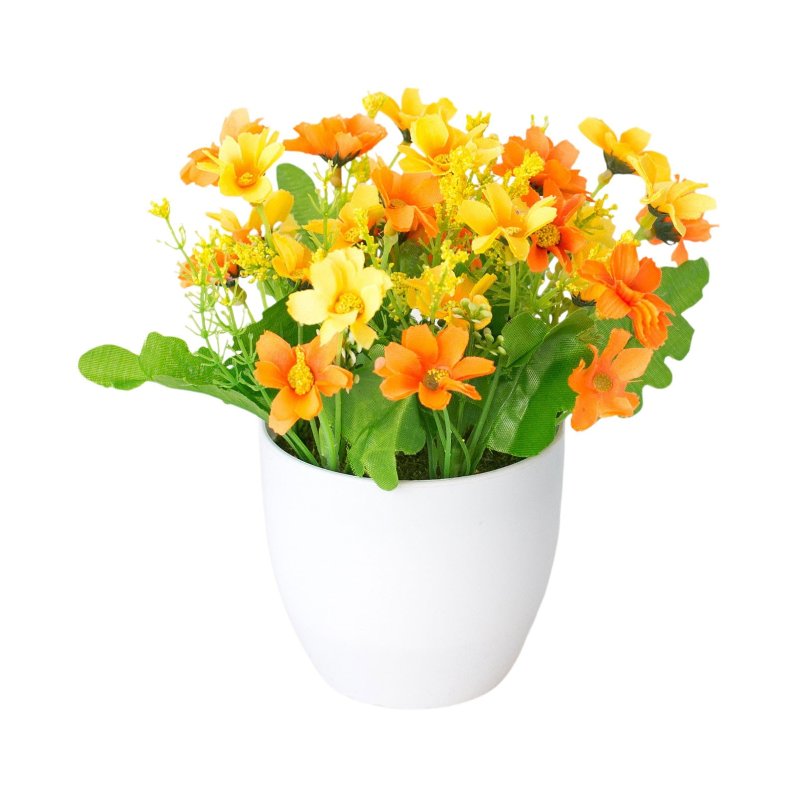 XIEULQP Artificial Bloom Floral Arrangement in Pot - Permanent Desktop ...