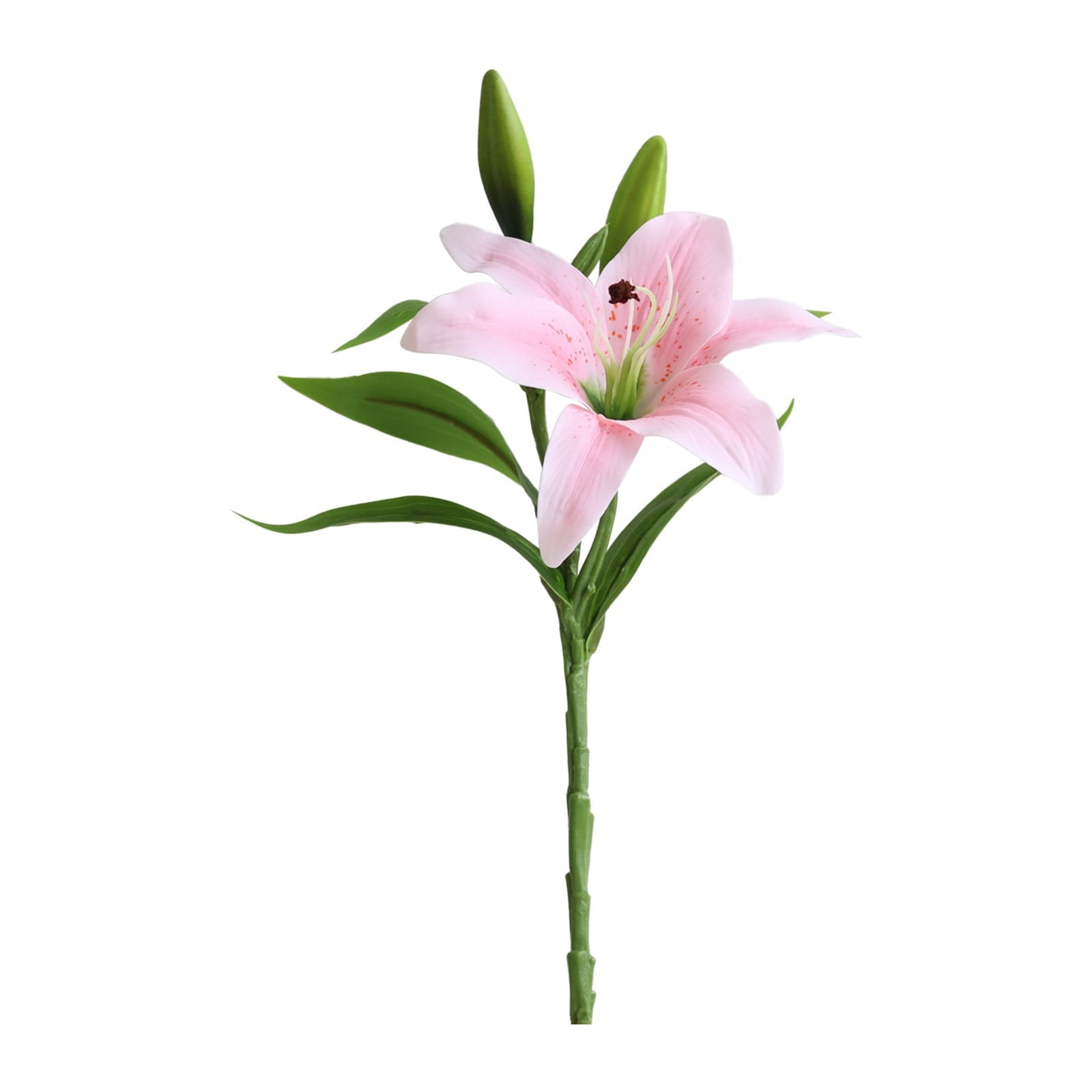 XIEULQP Artificial Lily Stems with 1 Bloom & 2 Buds - Real Touch Flower ...