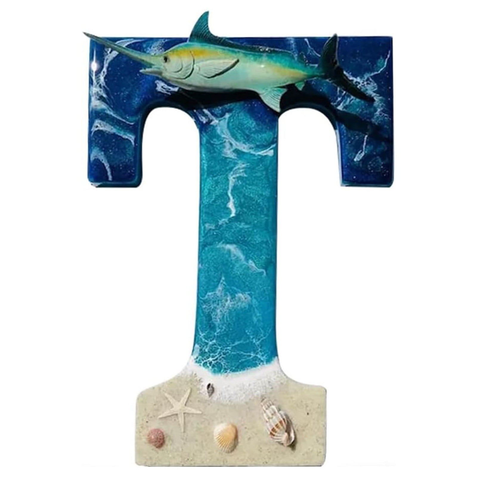 XIEULQP Beach Letters A-Z Decor, Beach Style Standing Resin Letters for ...