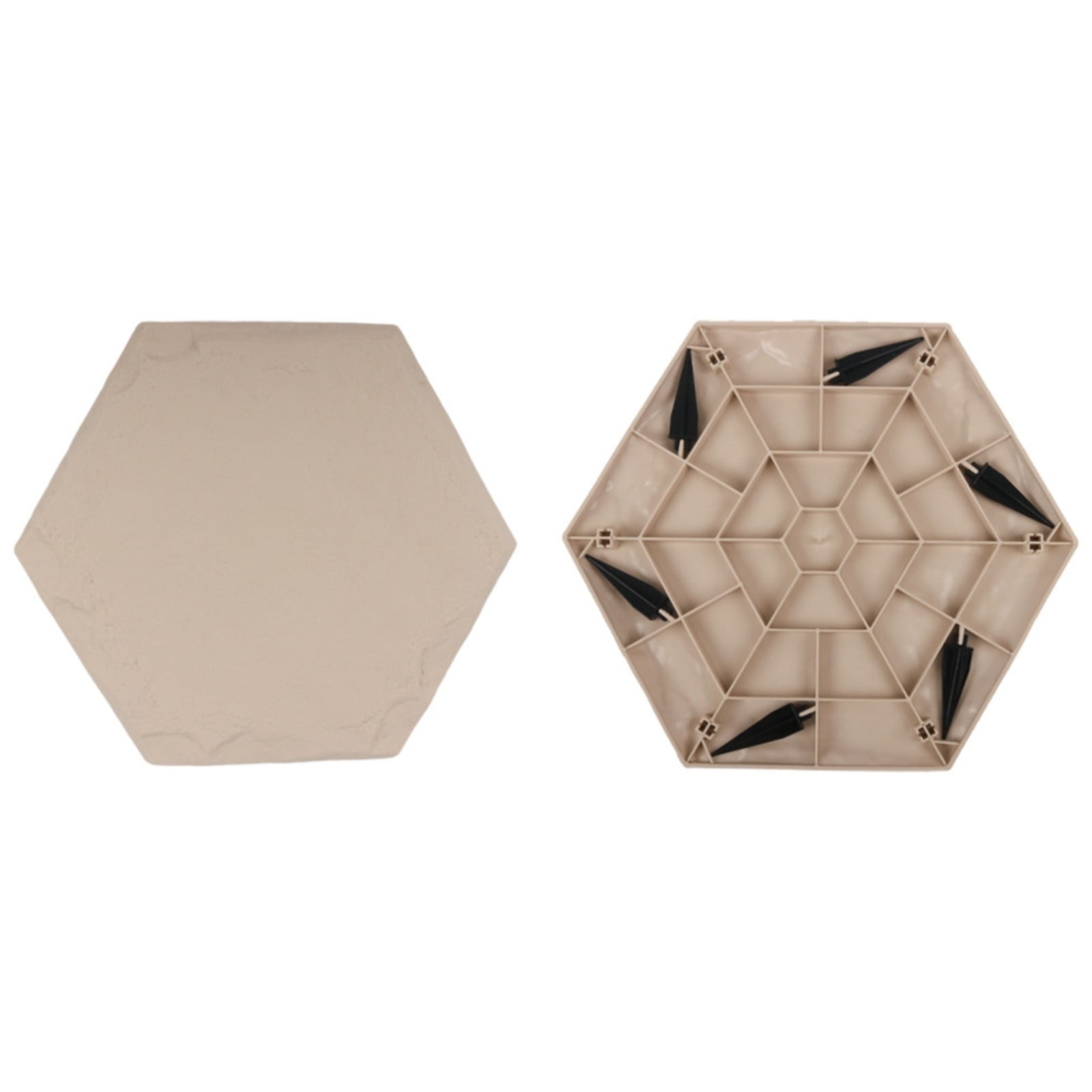 XIEULQP Circular & Square Garden Stepping Stones with Ground Stakes ...