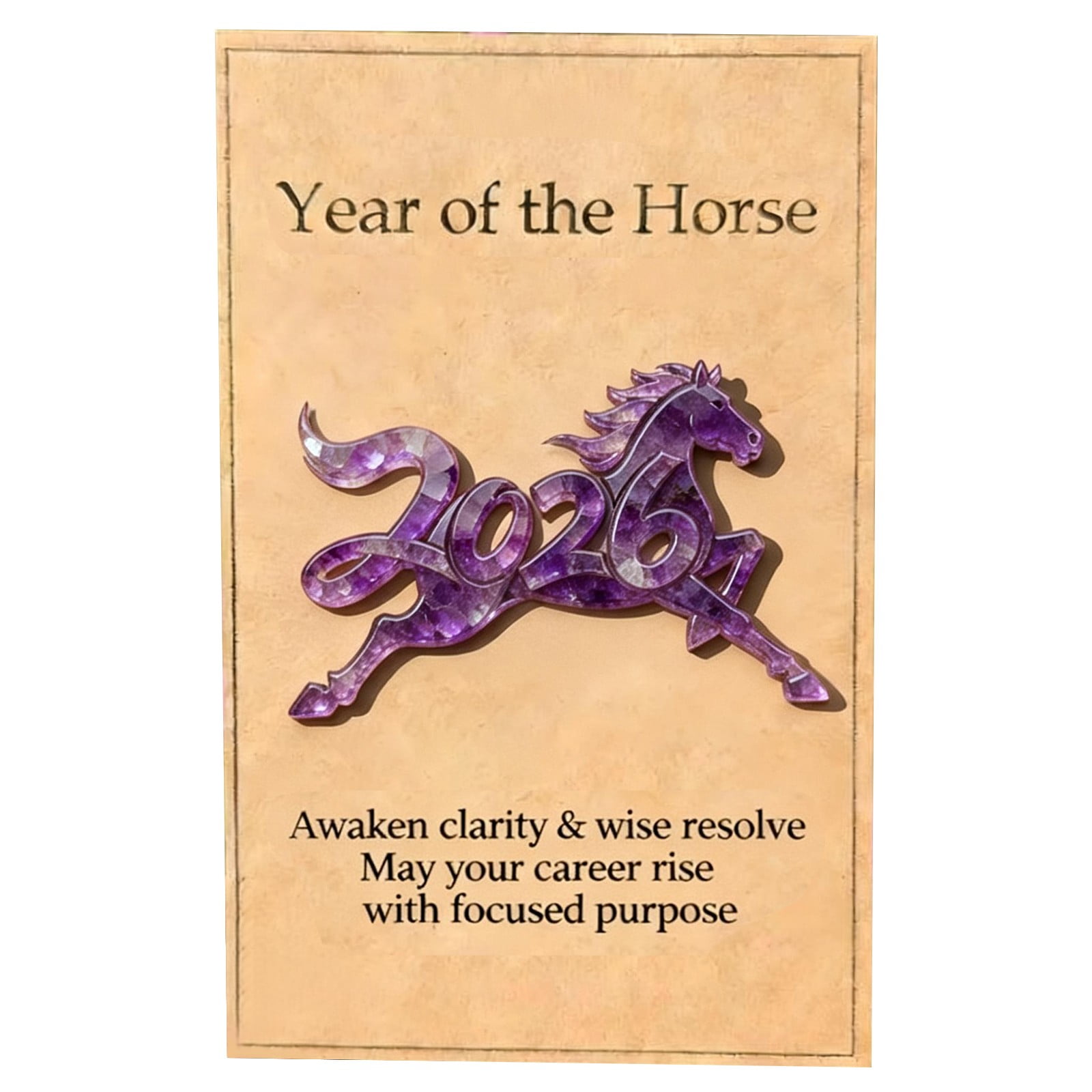 XIEULQP Crystal Horse - 2026 Year of The Horse Figurine with Card ...