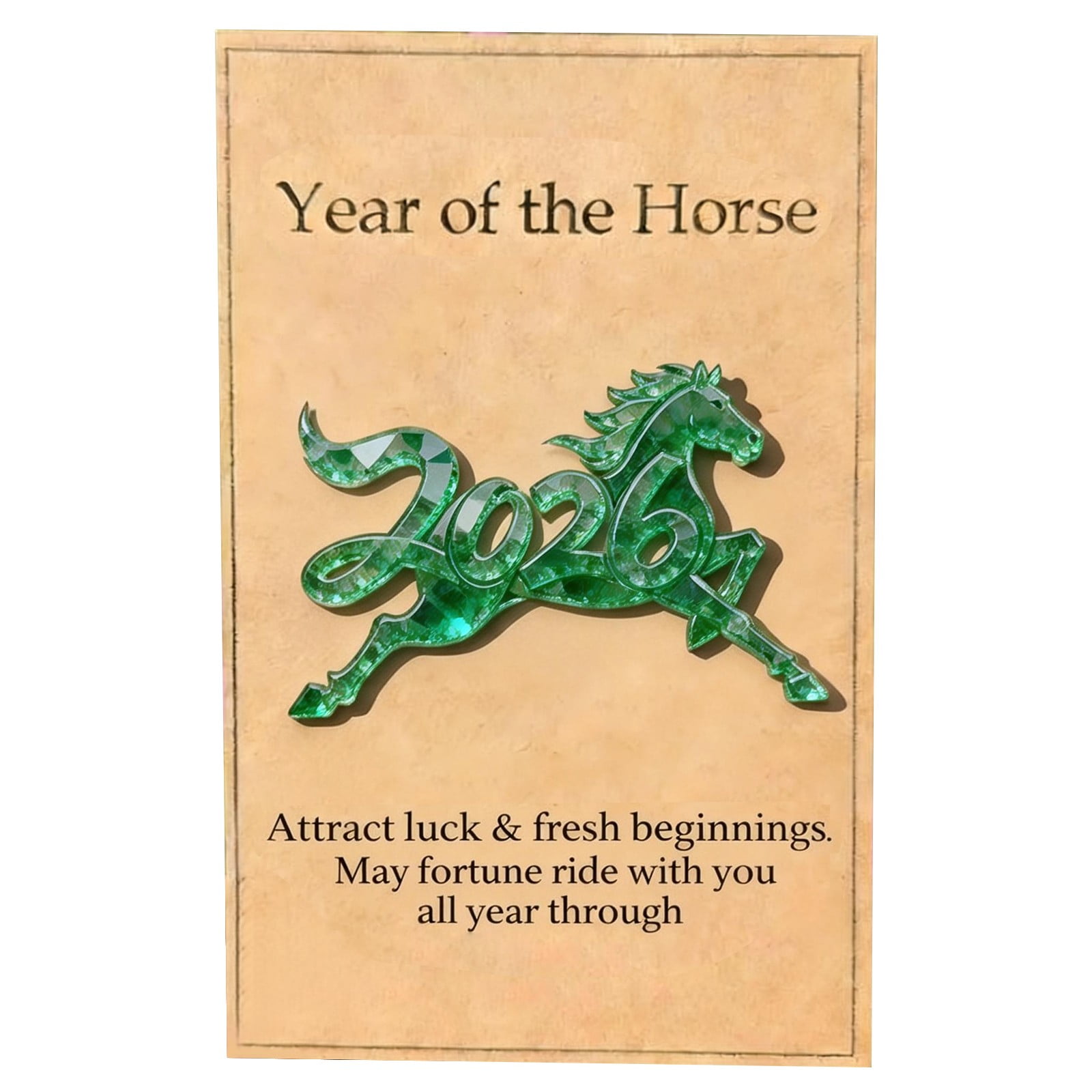 XIEULQP Crystal Horse - 2026 Year of The Horse Figurine with Card ...