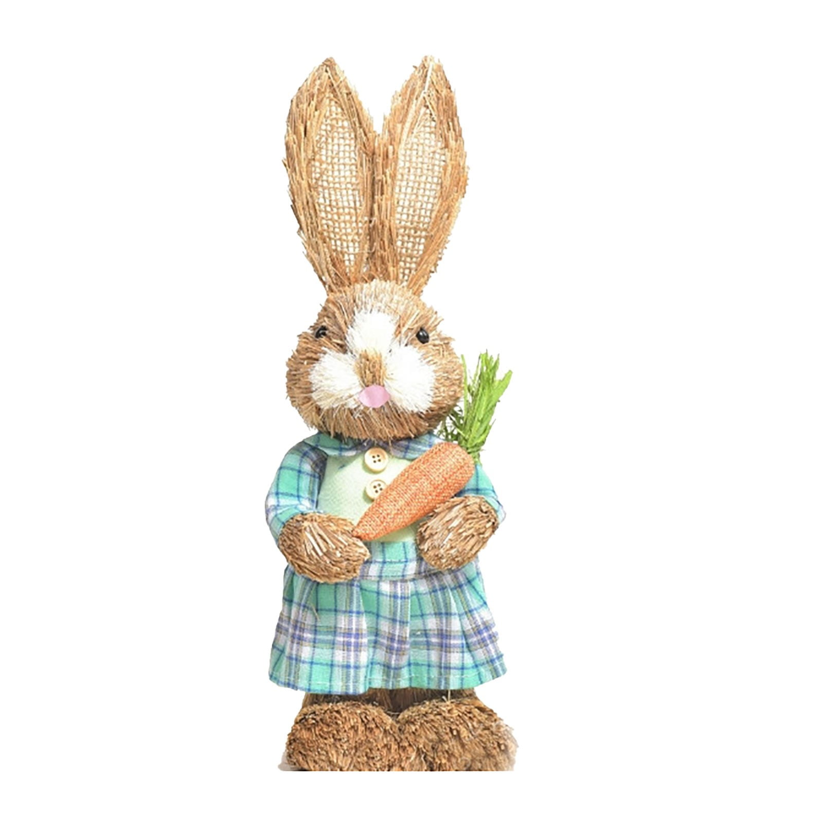XIEULQP Easter Decorations for Home 12.6" Sisal Bunny Figurines with ...