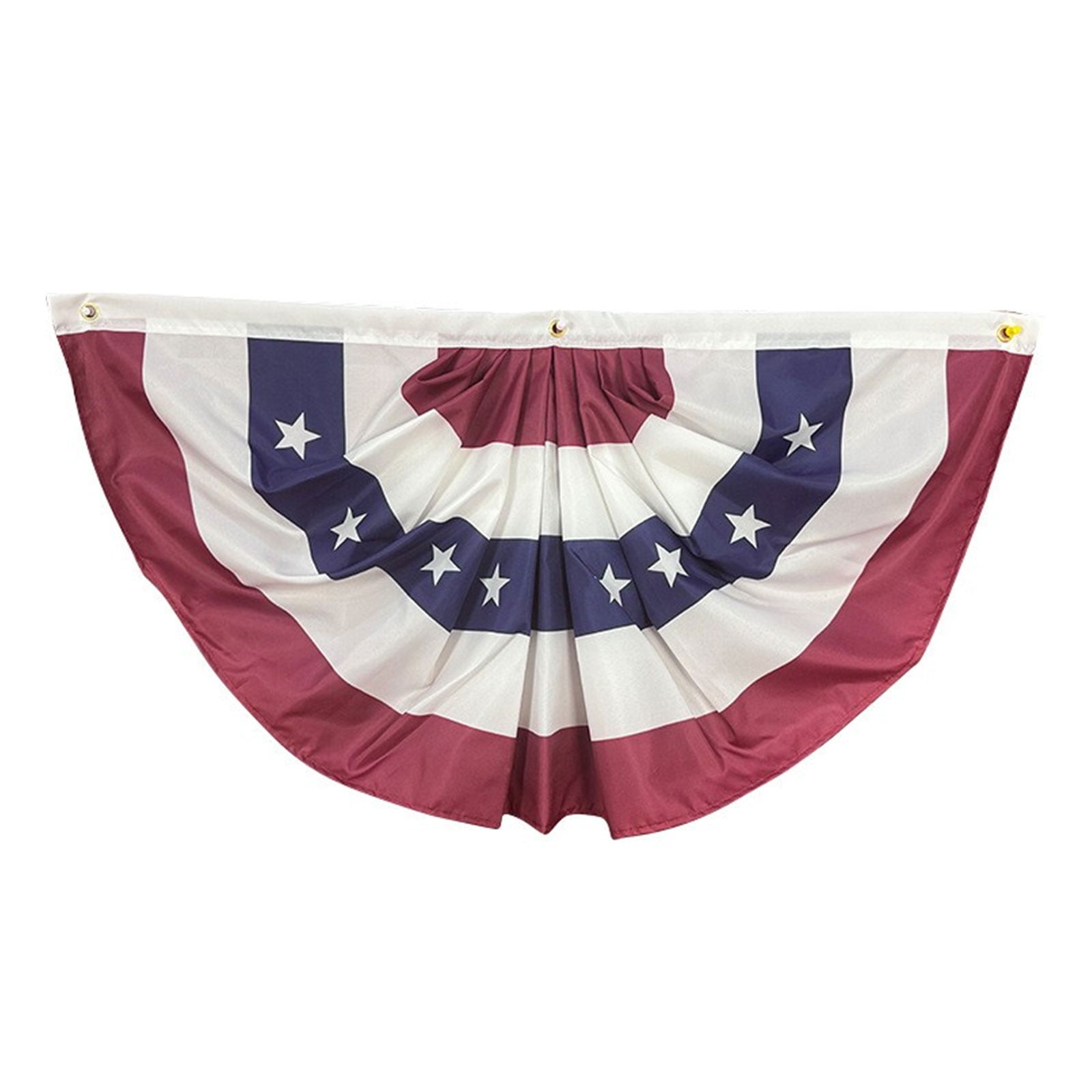 XIEULQP Premium Pleated Fan Bunting Flag - Heavyweight Canvas Header ...