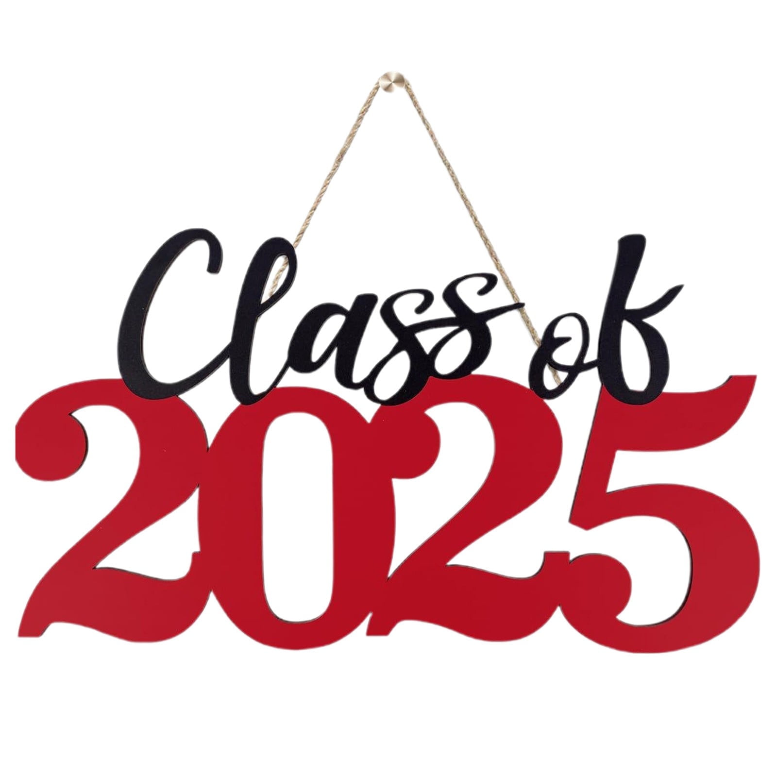 XIEULQP Wooden Graduation Hanging Sign with Adjustable Jute Rope Rustic ...