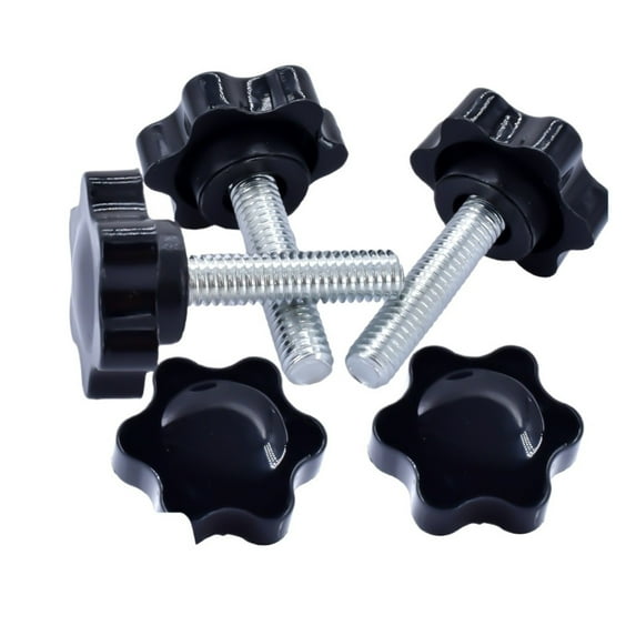 XIEZHID 2-10pcs Star Hand Knob Screws Bolt M4 M5 M6 M8 M10 Carbon Steel Star Shape Head Thread ...