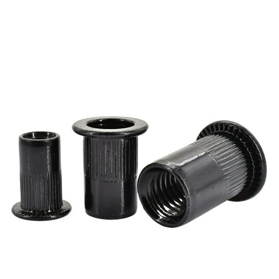 XIEZHID 60/100Pcs Flat Rivet Nut Carbon/Stainless Steel Pop Rivets ...