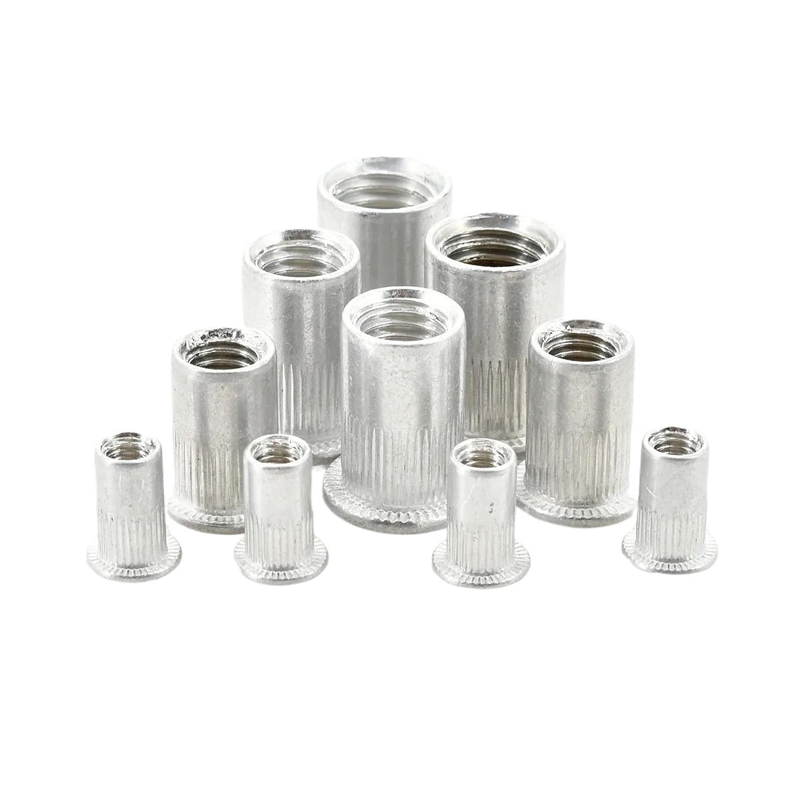 XIEZHID 60/100Pcs Flat Rivet Nut Carbon/Stainless Steel Pop Rivets ...