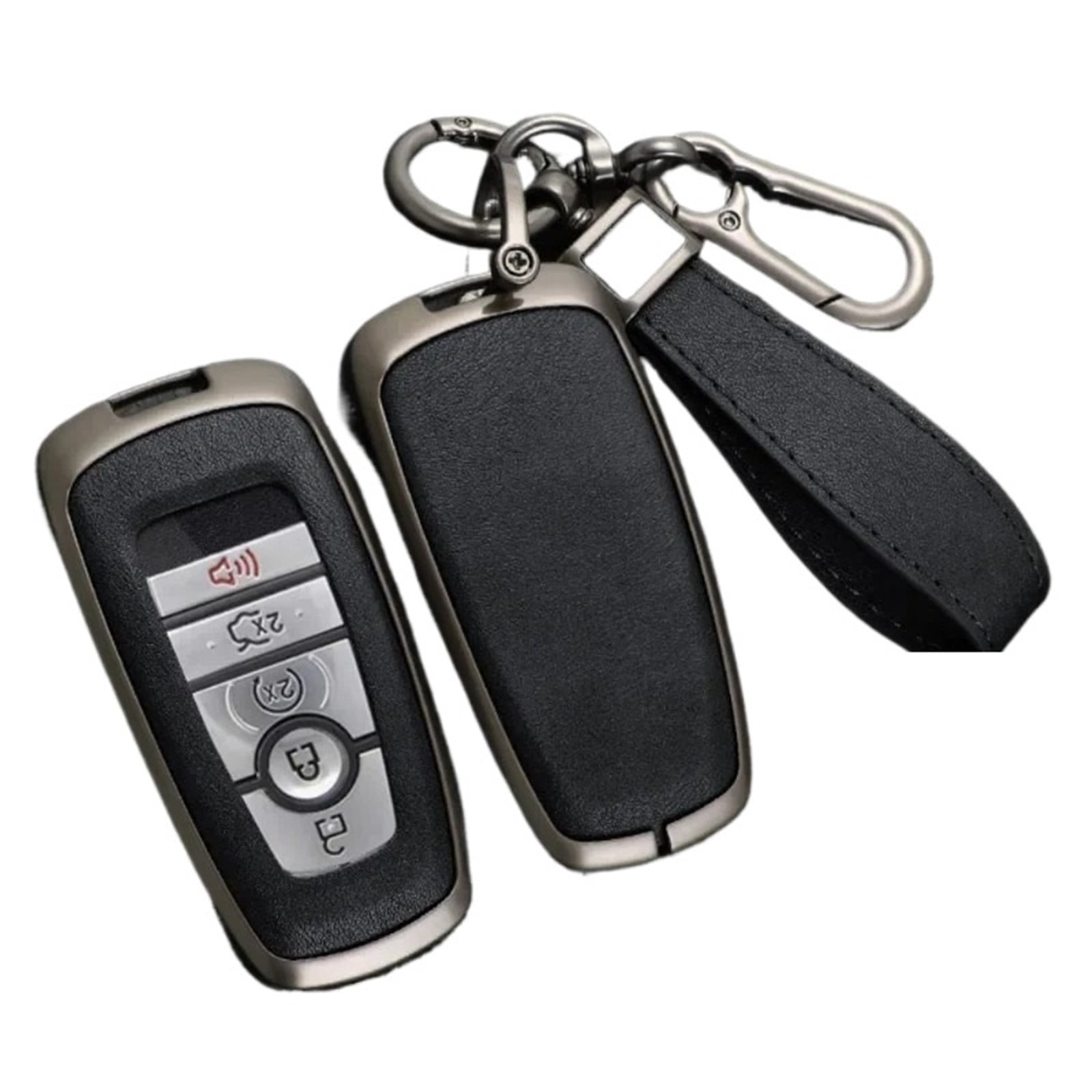 XIEZHID Alloy+Tpu Car Key Case Full Cover Fit For Ford Fusion Mustang ...