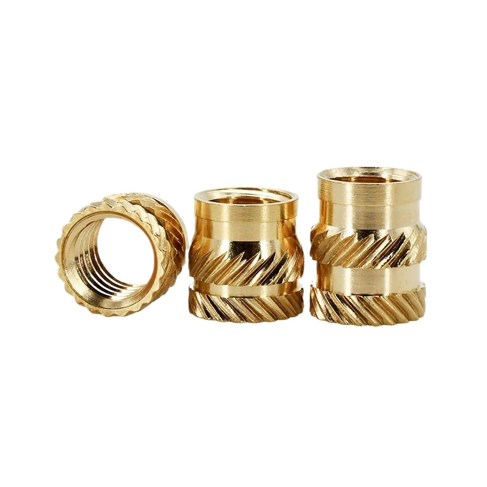 XIEZHID M1.6 M2 M2.5 M3 M4 M5 M6 M8 M10 Brass Heat Insert Nut Double Knurled Twilled Hot Melt ...