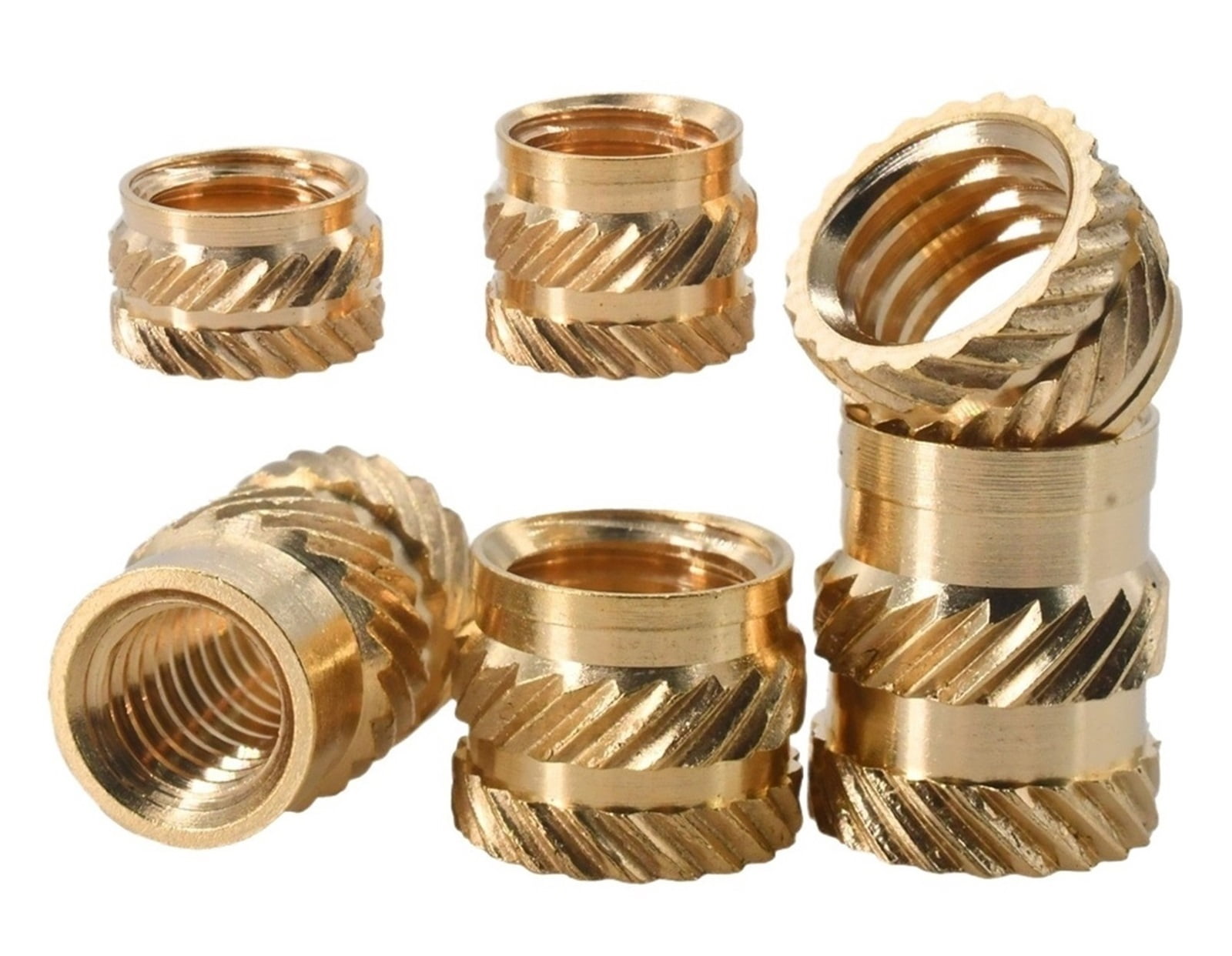 XIEZHID M1.6 M2 M3 M4 M5 M6 M8 M10 Brass Heat Insert Nut Knurled Hot Melt Insertnut Heating ...
