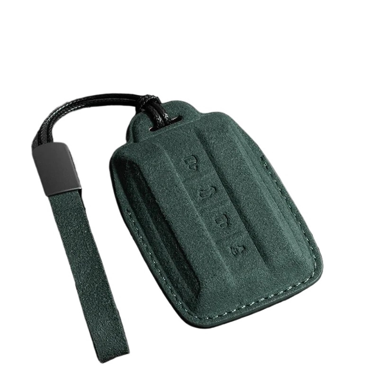 XIEZHID Suede Leather Car Smart Remote Key Case Fob Cover Fit For Geat ...