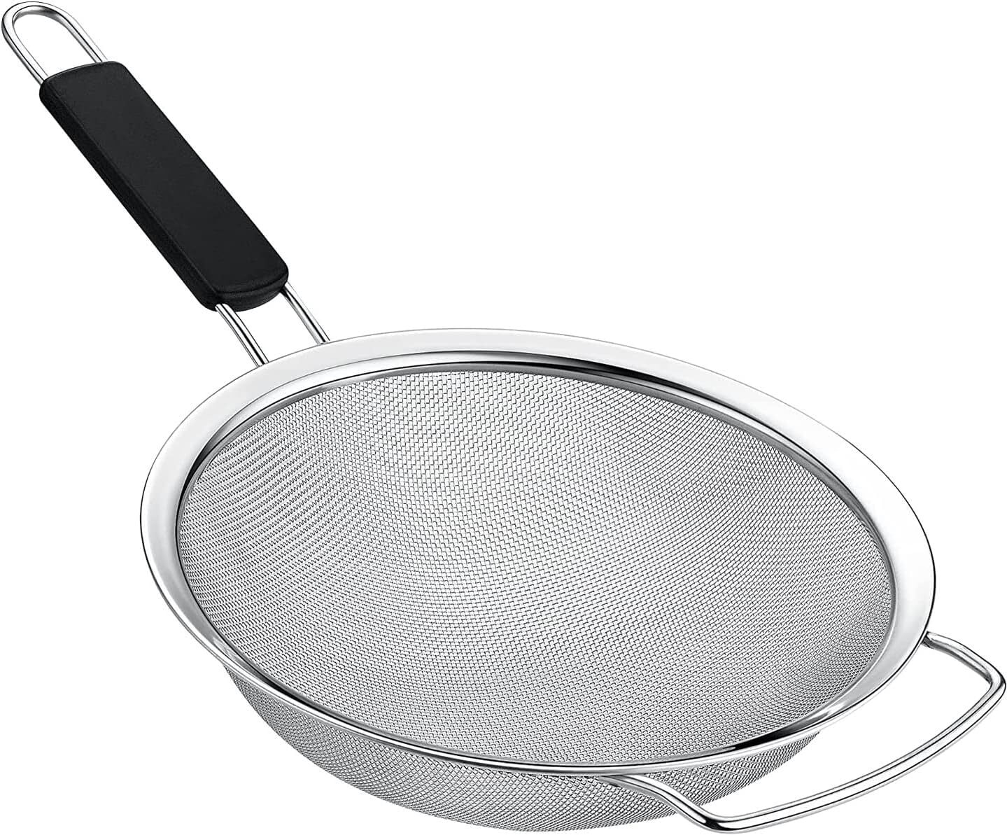 XIEzd 8" Large Fine Mesh Strainer with thermo plastic rubber handle ...